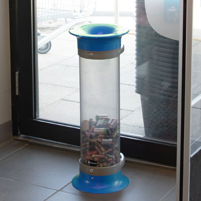 Collecteur de piles usagées - Corbeille Transparence™ 10 – Glasdon